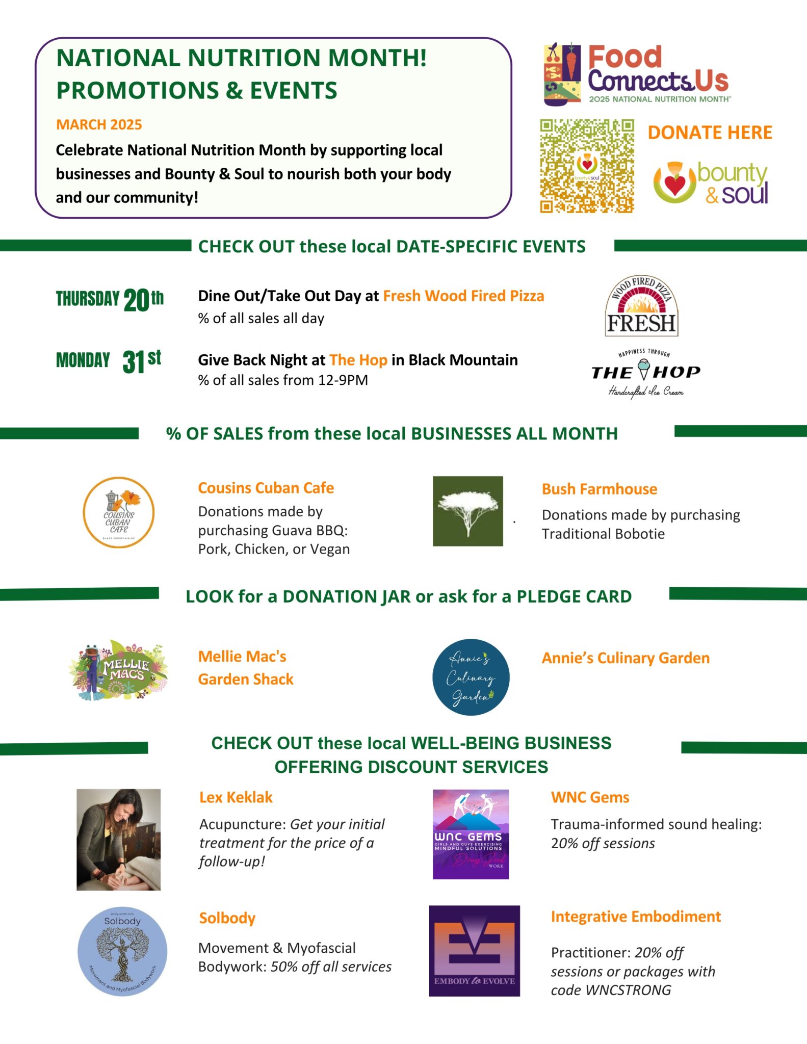 March 2025 is National Nutrition Month: Food Connects Us | Bounty & Soul